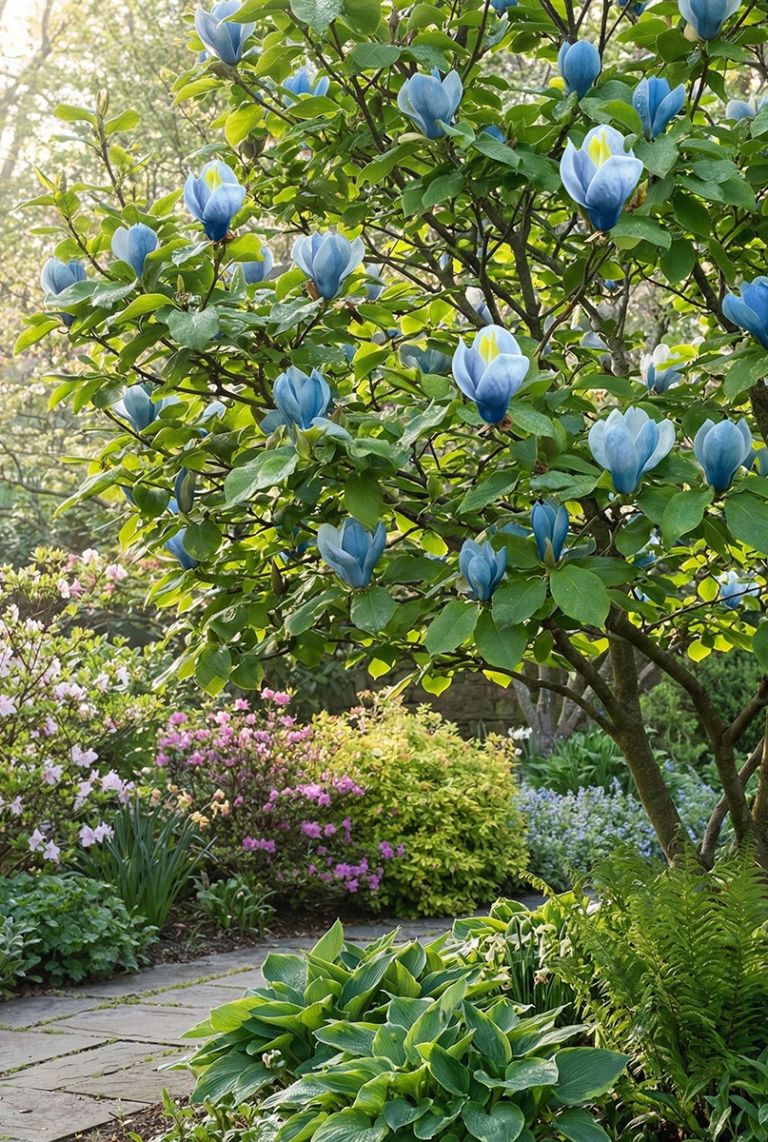 Stilvolle Königs Magnolie Blue Opal Fotos